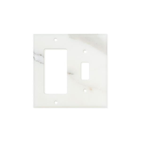 Calacatta Gold Marble Switch Plate Cover Honed (TOGGLE ROCKER ...
