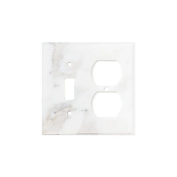 Calacatta Gold Marble Switch Plate Cover Polished (TOGGLE DUPLEX ...
